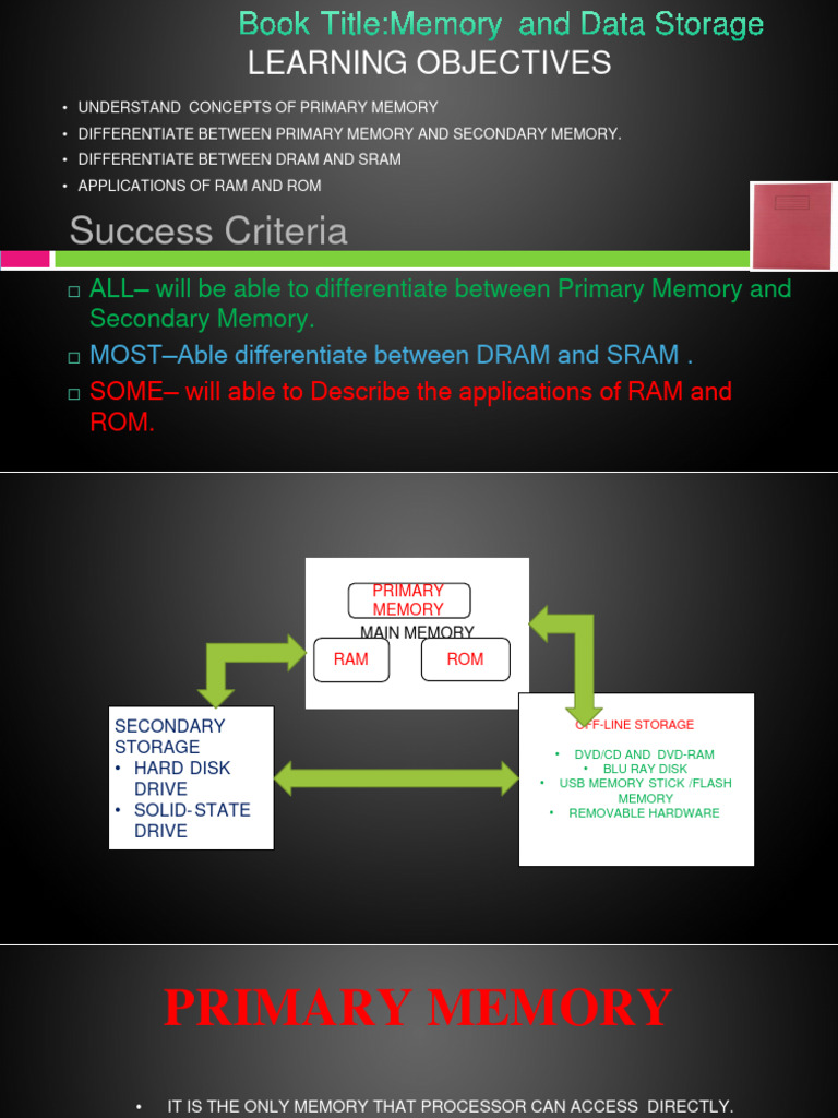 MEMORY AND STORAGE - Lesson1 | PDF | Random Access Memory | Dynamic Random Access Memory