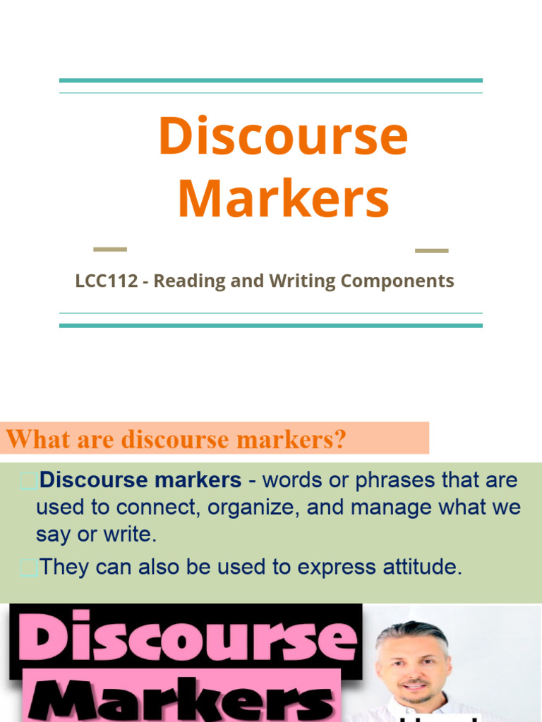 LCC112 Discourse Markers | PDF | Migraine | Headache