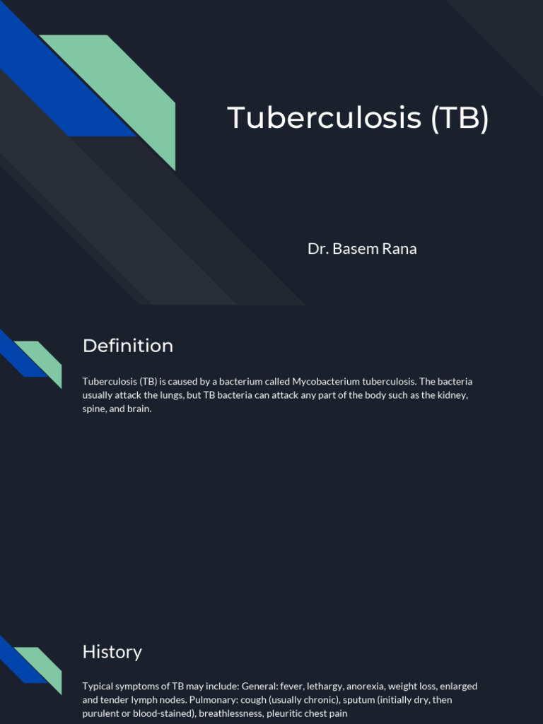 Tuberculosis (TB) | PDF