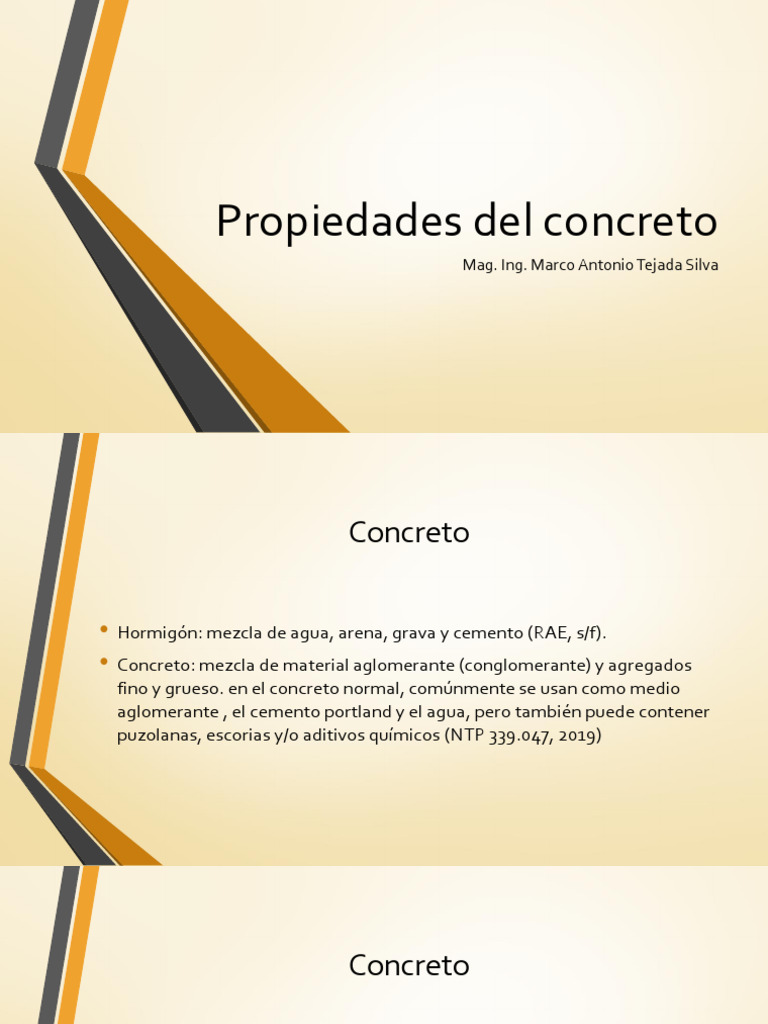 Clase 3 Propiedades Del Concreto 2 | PDF | Hormigón | Cemento