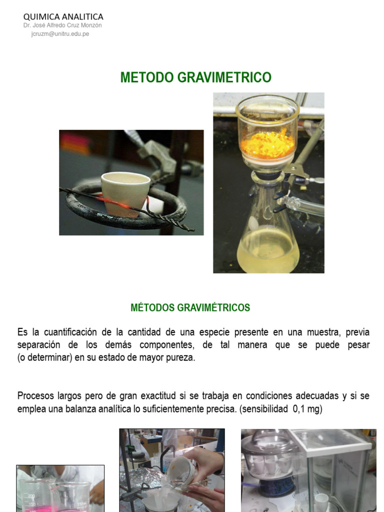 Sesión 9. Analisis Gravimetrico | PDF | Química analítica | Ciencias ...
