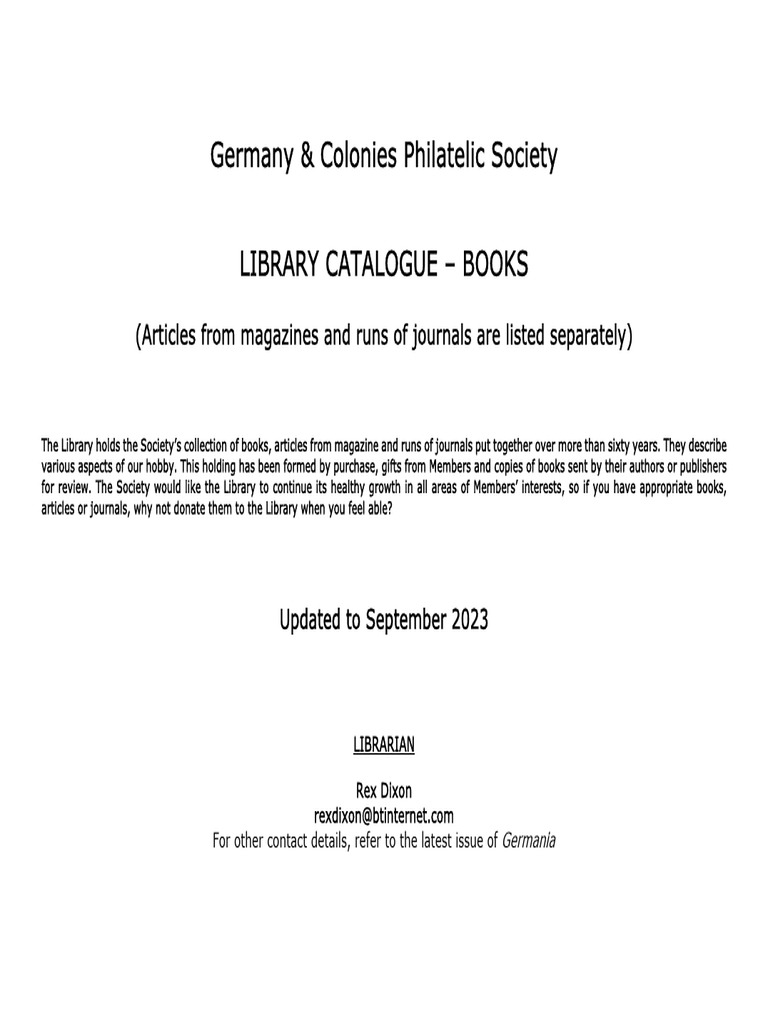 Gcps Library Books, 2023 - 09 | PDF | Philately | Libraries