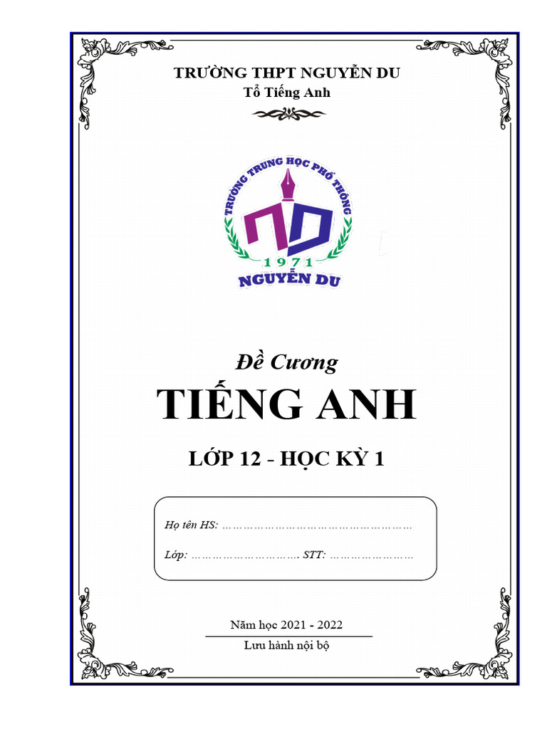 De Cuong Anh Sua | PDF | Verb | Adverb