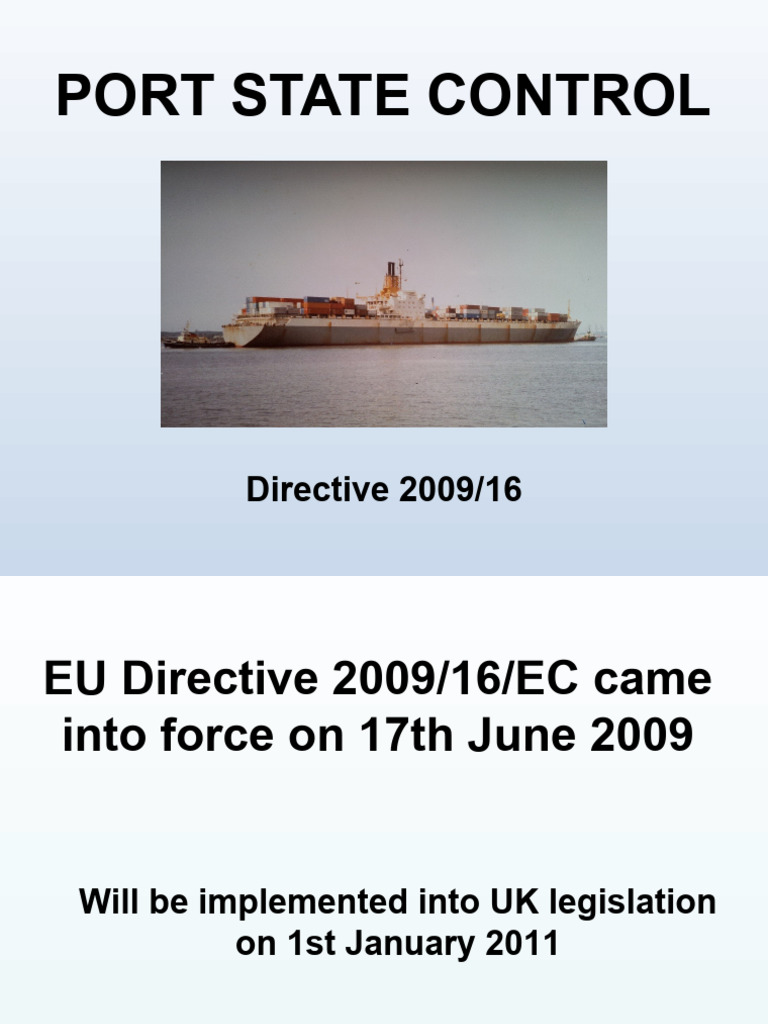 5 Port State Control | PDF | Ships | Shipping