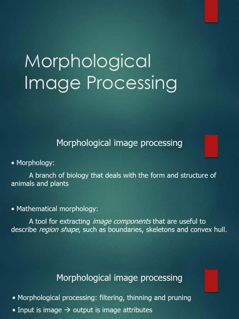 7_Morphological Image Processing | PDF | Shape | Matrix (Mathematics)