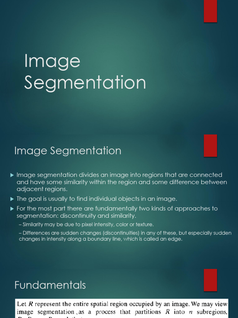 6 Image Segmentation Pdf Image Segmentation Applied Mathematics