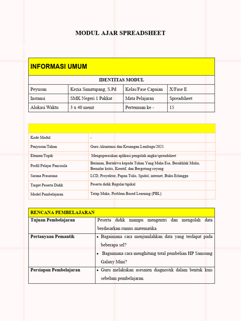 Modul Ajar Observasi | PDF