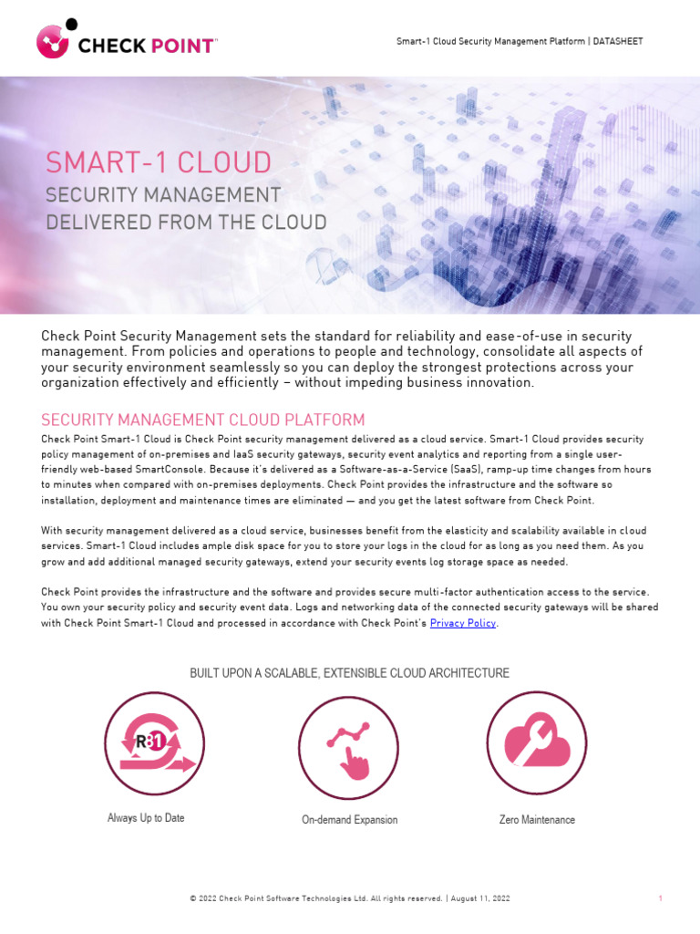 smart-1-cloud-security-management-datasheet (1) | PDF | Cloud Computing ...