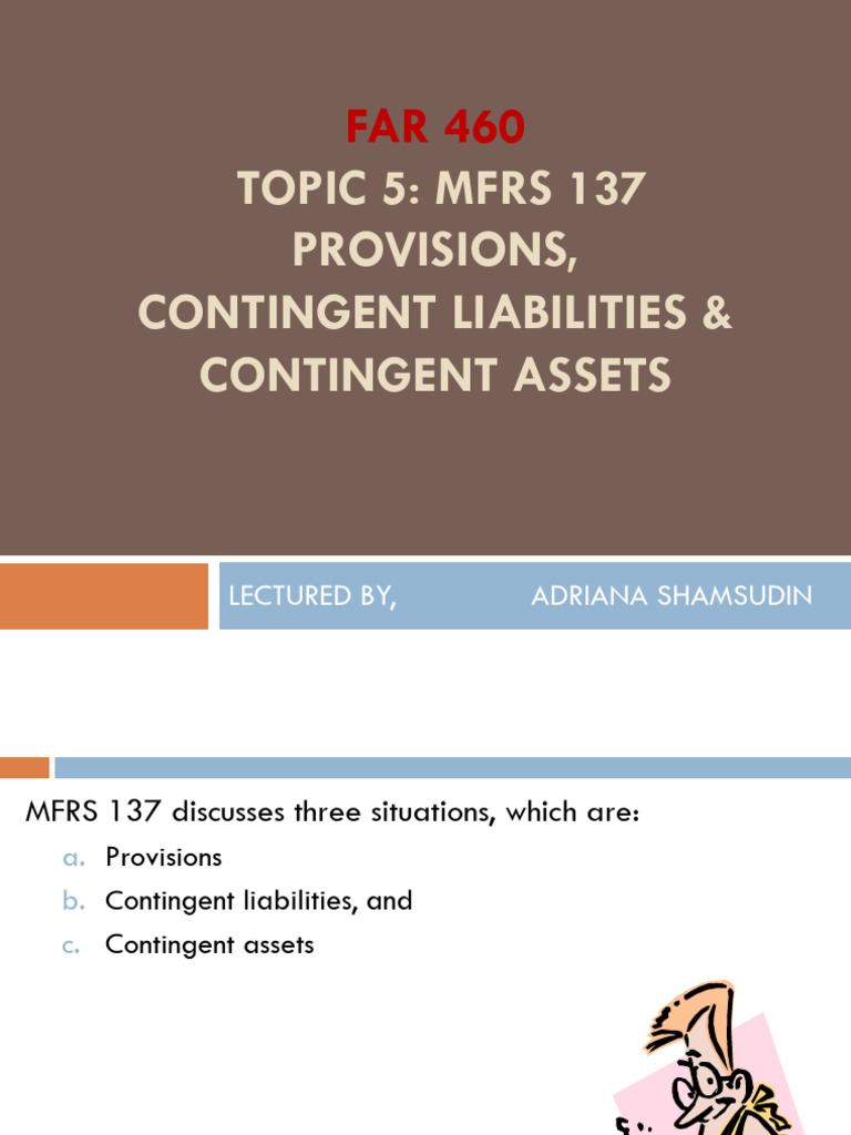 MFRS 137: Provisions & Liabilities | PDF | Liability (Financial ...