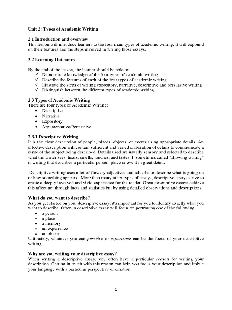 Unit 2 | PDF | Essays | Narrative