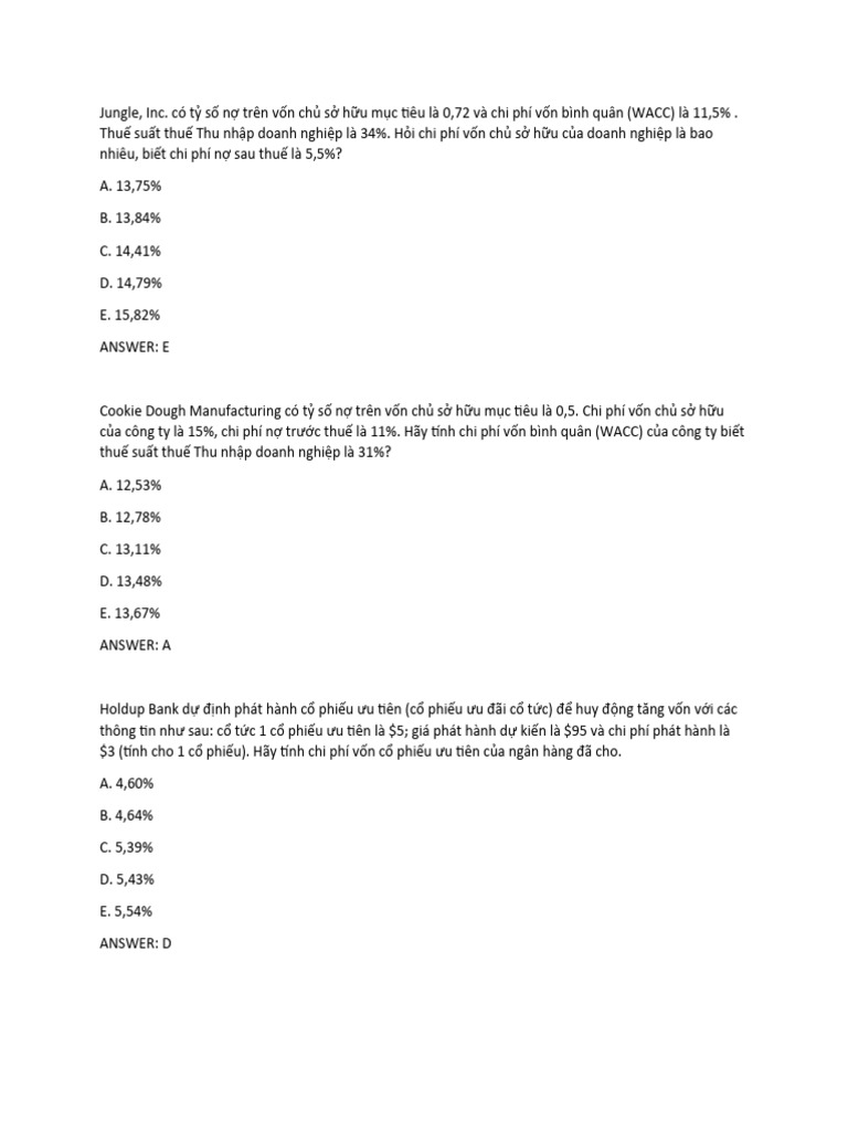 Đề thi thử QTTC số 2 | PDF