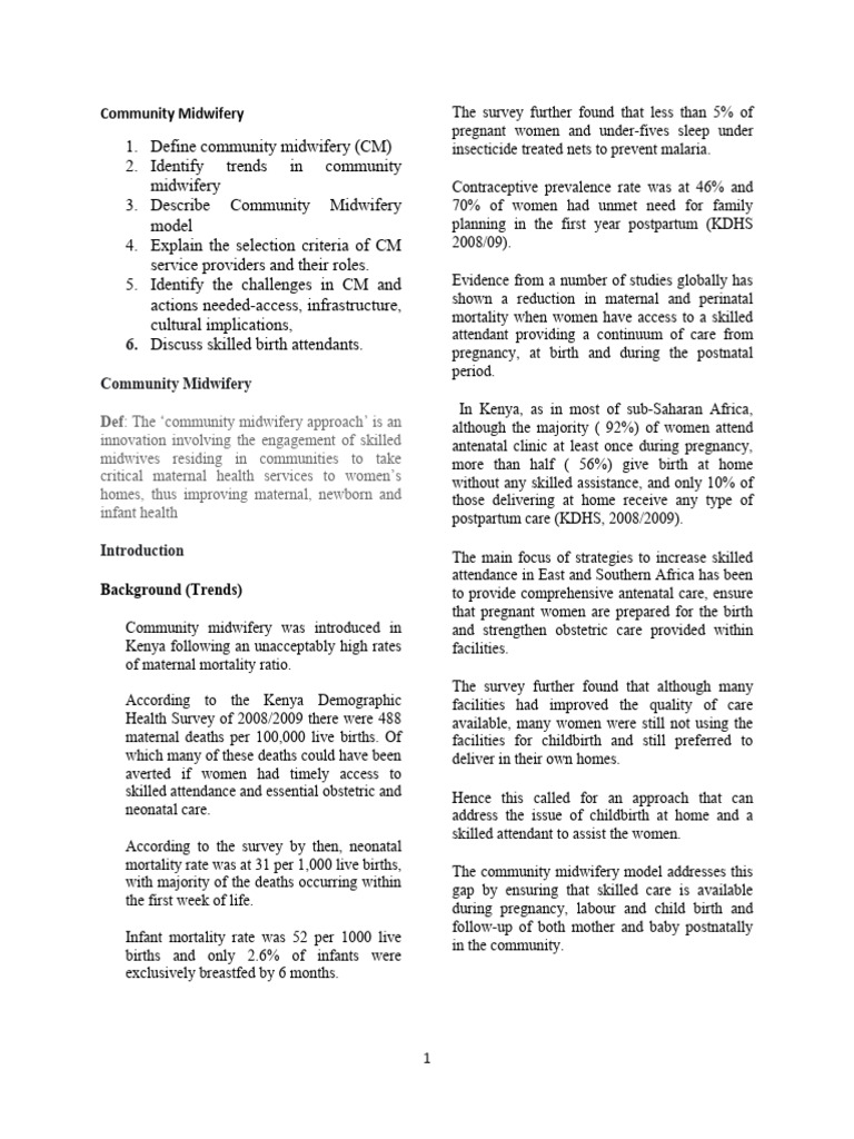 Understanding Community Midwifery | PDF | Childbirth | Midwifery