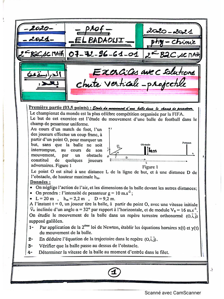Chute_libre_projectile | PDF