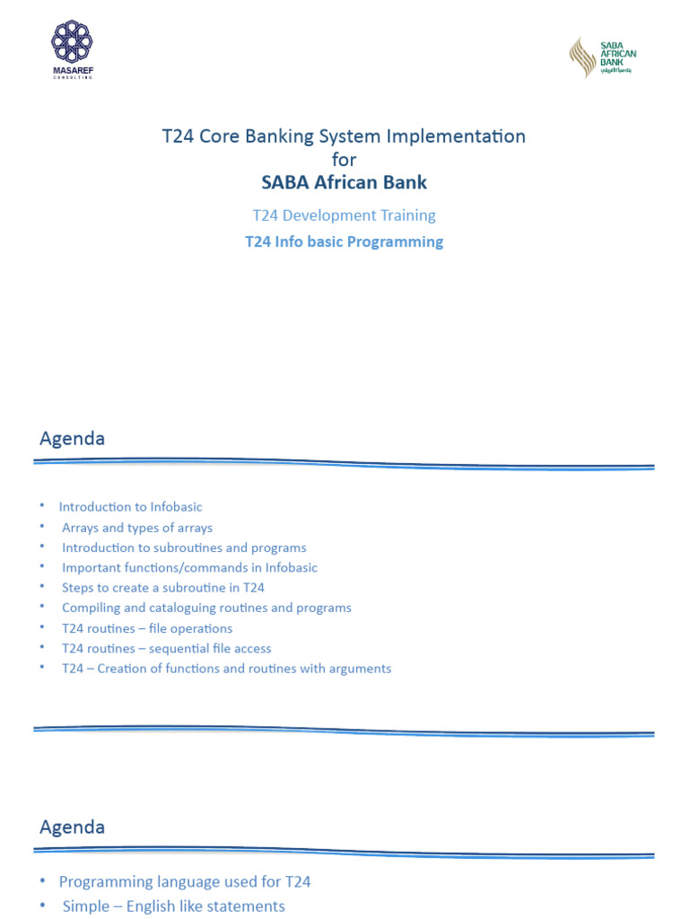 SABA - T24 Technical Training (Programming) v1.1 | PDF | Parameter (Computer Programming ...