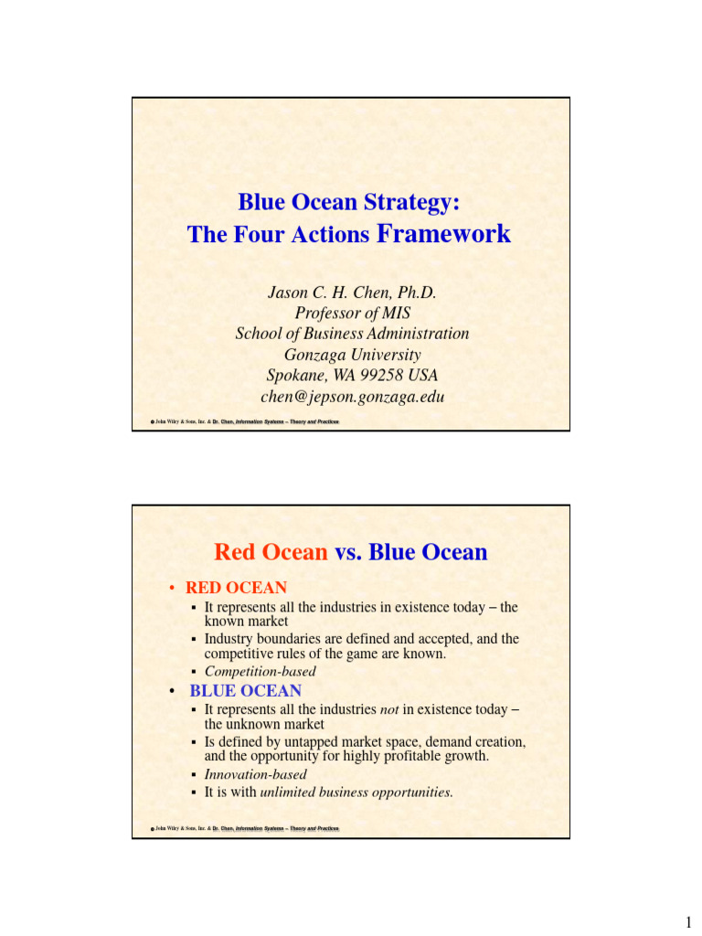 Four Actions Framework in Blue Ocean Strategy | PDF | Demand | Innovation
