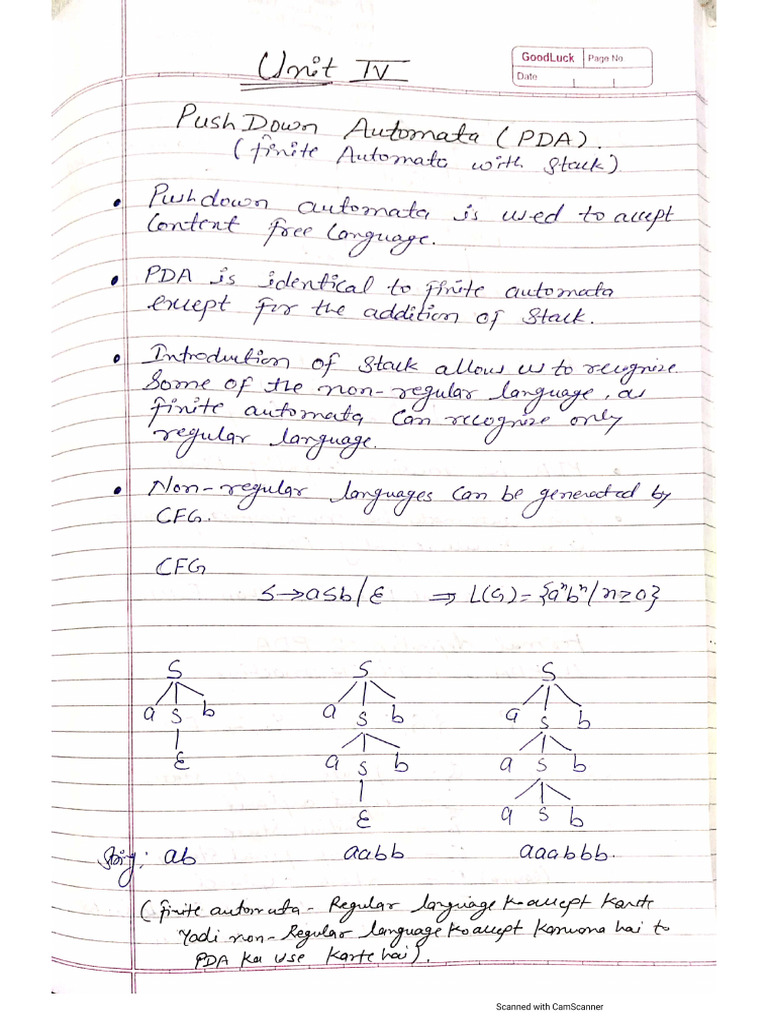RGPV Toc Unit 4 | PDF