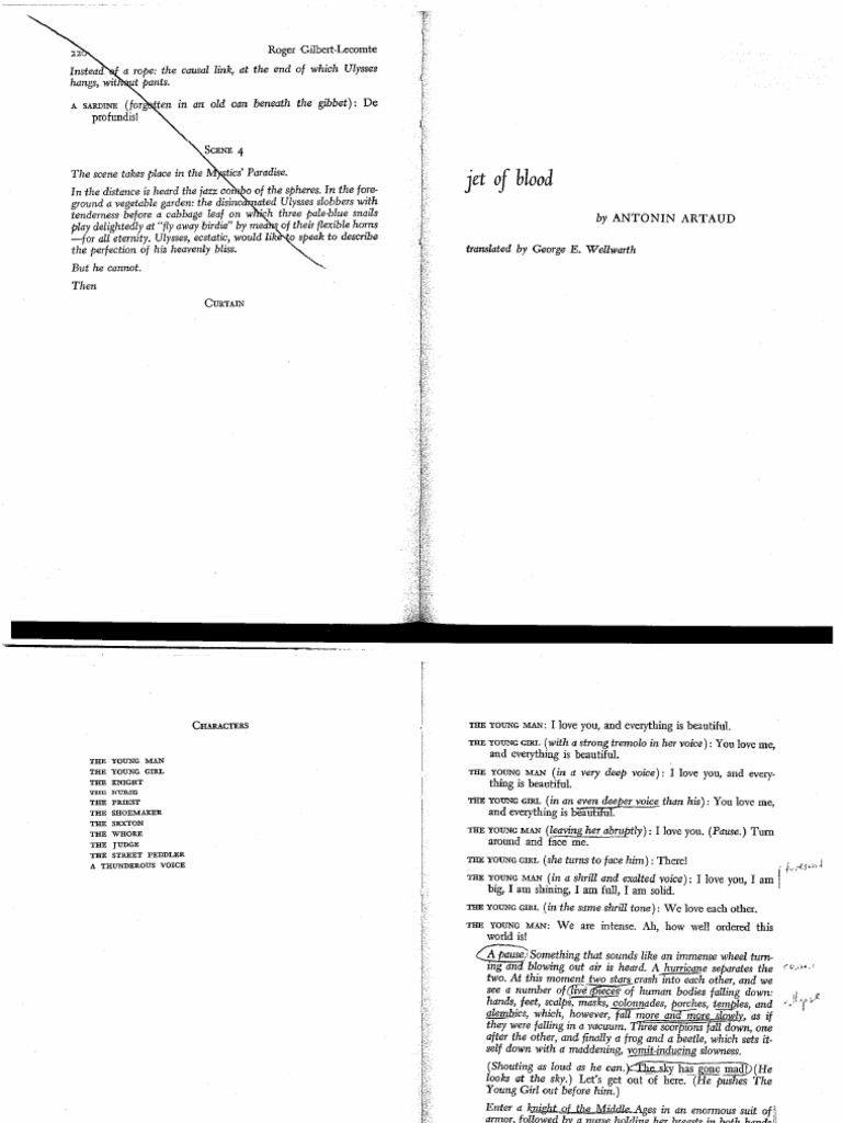 Artaud - Jet of Blood + Selected Writings | PDF