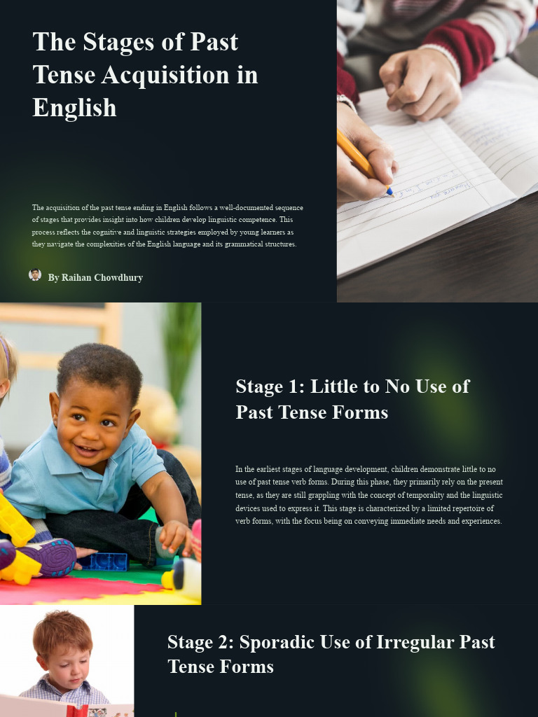 Child Language Development Stages | PDF | Grammatical Tense | Language ...
