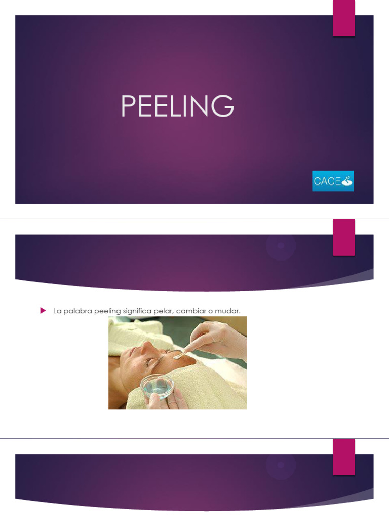 Peeling | PDF | Piel | Dermatología