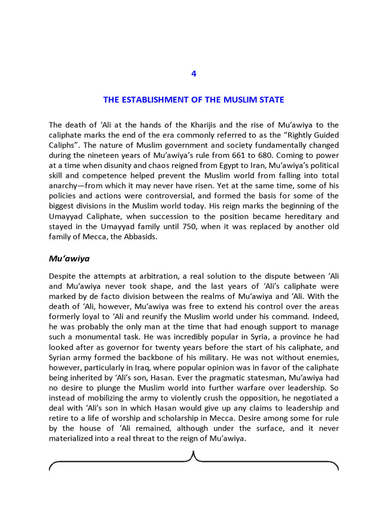 Rise of the Umayyad Caliphate Explained | PDF | Husayn Ibn Ali | Berbers