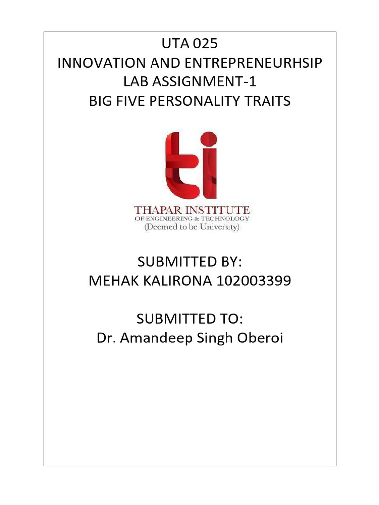 big5 _ Reference Assignment | PDF