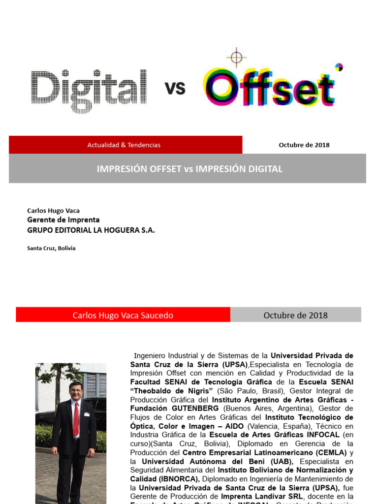 Offset vs Digital: Tendencias 2018 | PDF | Impresión | Publicación