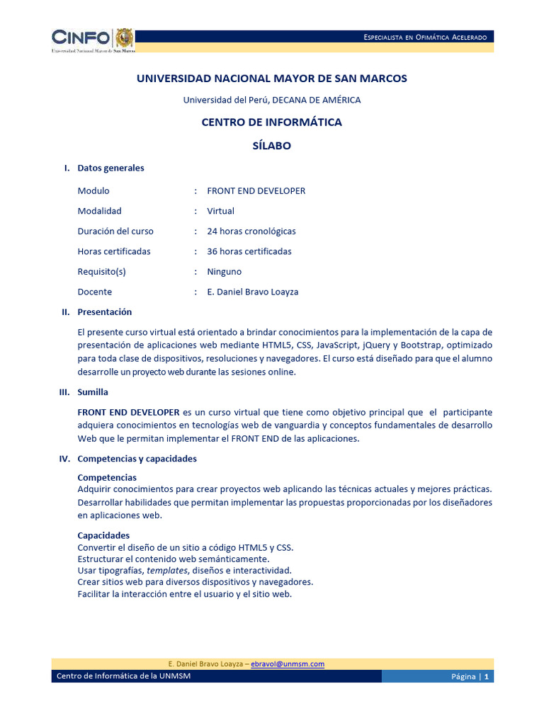 Front End Developer Pdf Red Mundial Internet Y Web