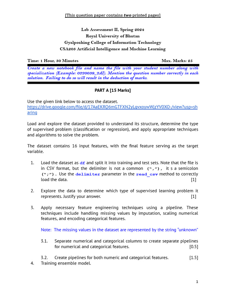 Lab Assessment 2 - Question | PDF | Cluster Analysis | Data Analysis
