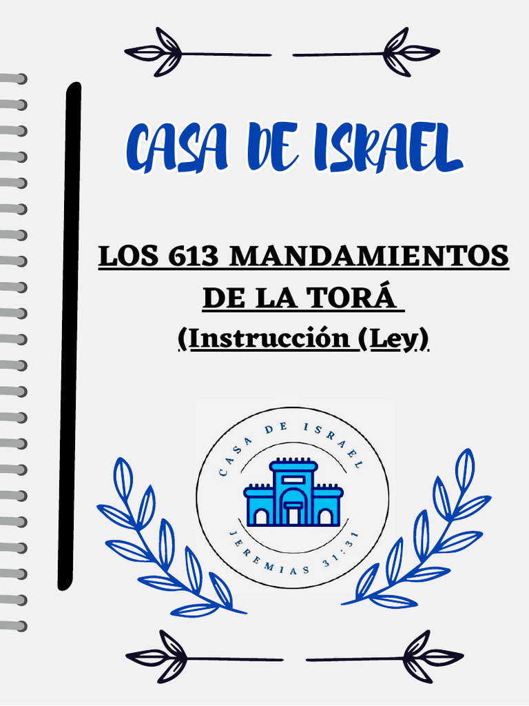 LOS 613 MANDAMIENTOS DE LA TORA (Instrucción (Ley) ) - 1 | PDF | Mitzvá | Tora