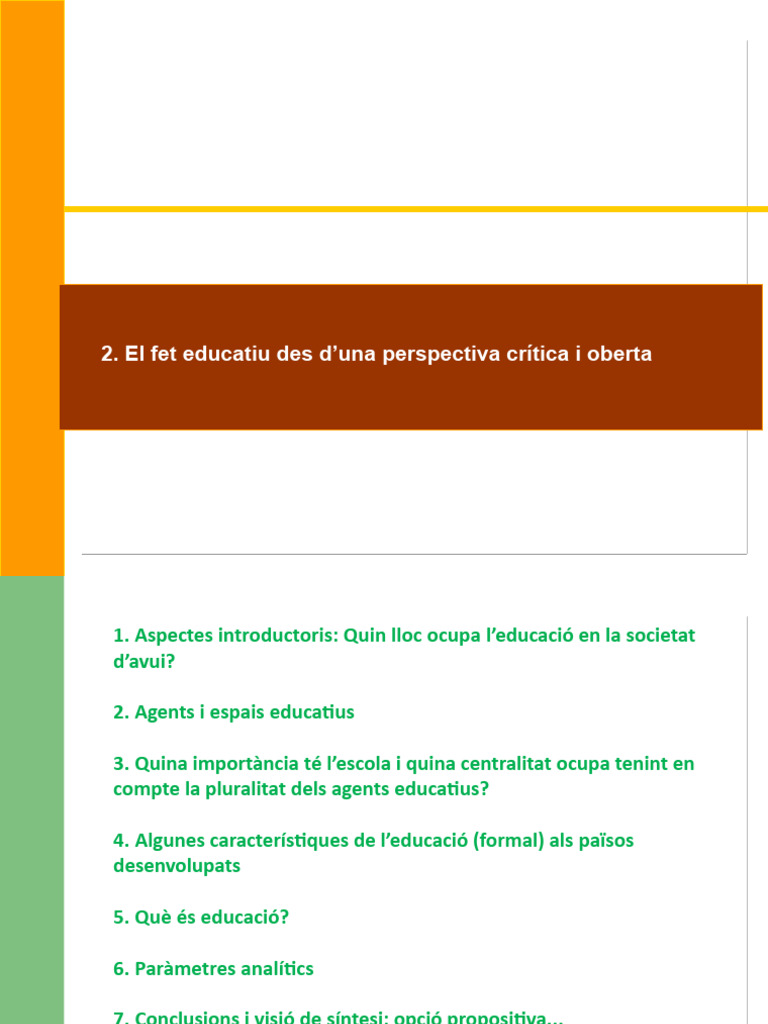 PP Tema 2 La Complex Educ 2022 - 23 V Alumnes | PDF