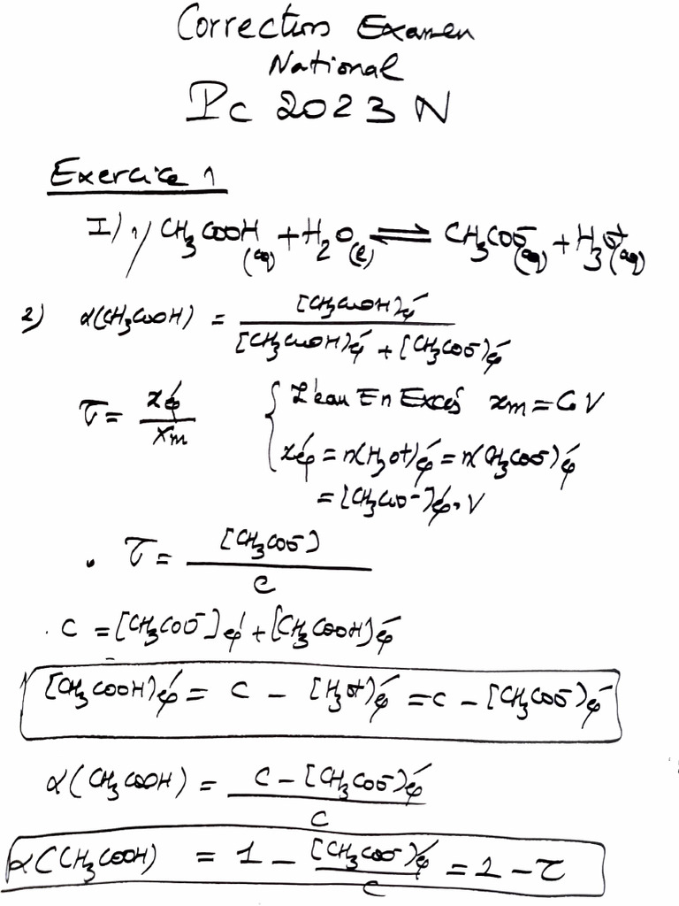 Correction PC 2023 SN | PDF