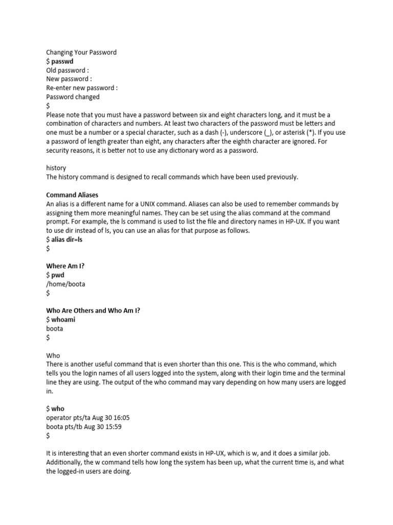 HP-UX Commands | PDF | Computer File | System Software