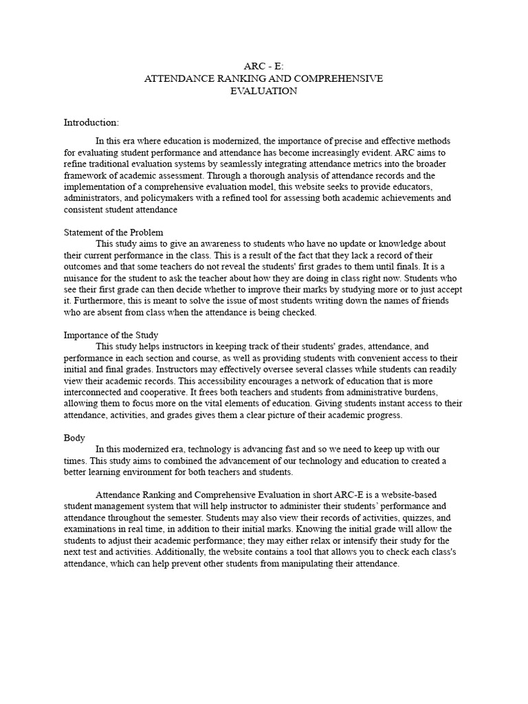 Arc Paper | Download Free PDF | Evaluation | Teachers