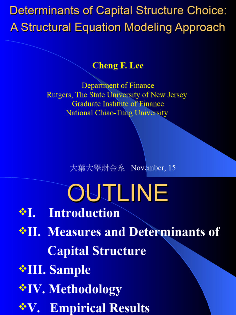 Determinants of Capital Structure Choice 1 | PDF | Capital Structure | Coefficient Of Variation