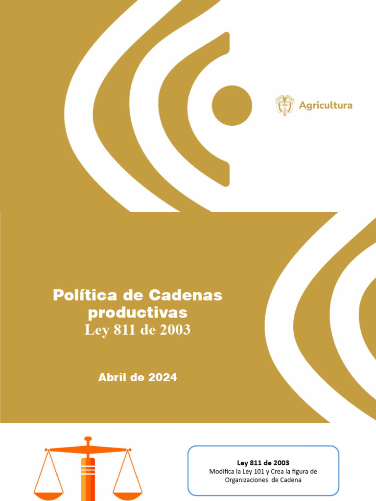Conformación Cadenas Ley 811 de 2003 | PDF | Economias