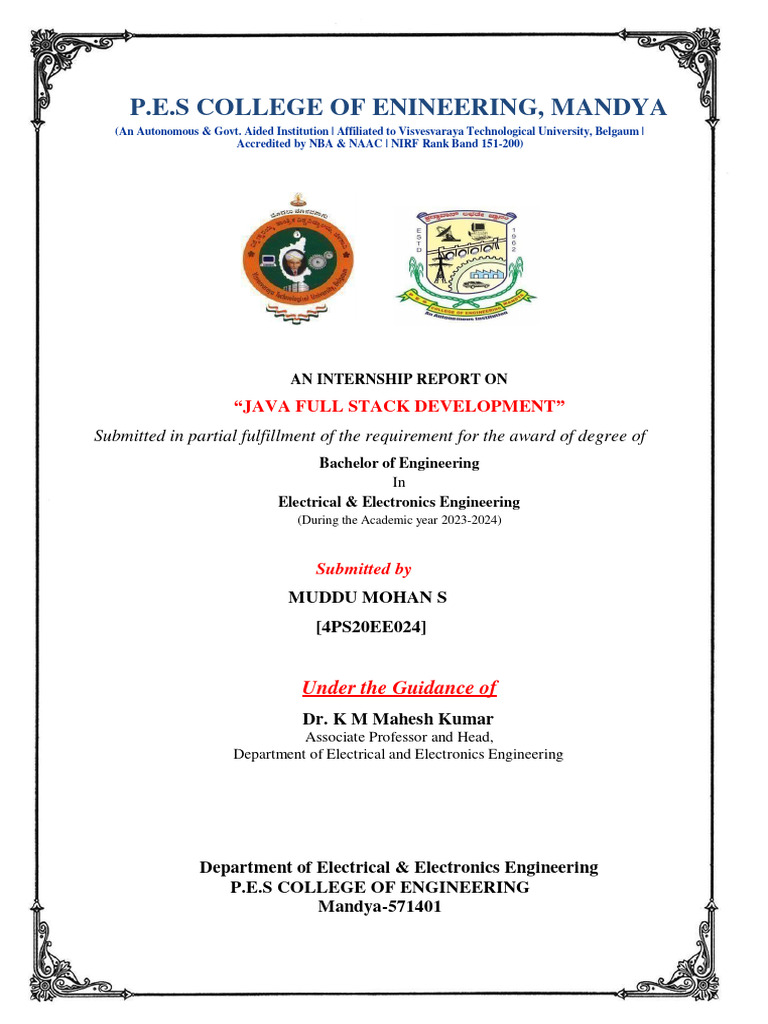 Deepak Internship | PDF | Method (Computer Programming) | Inheritance (Object Oriented Programming)