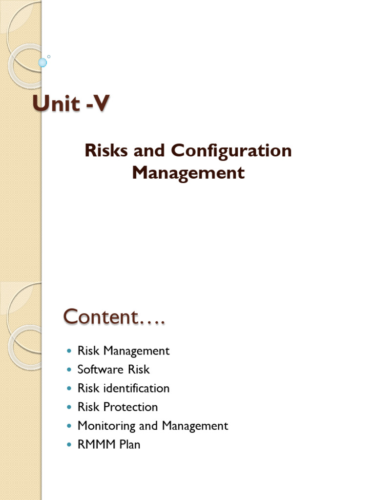 SE Unit 5 | PDF | Version Control | Risk