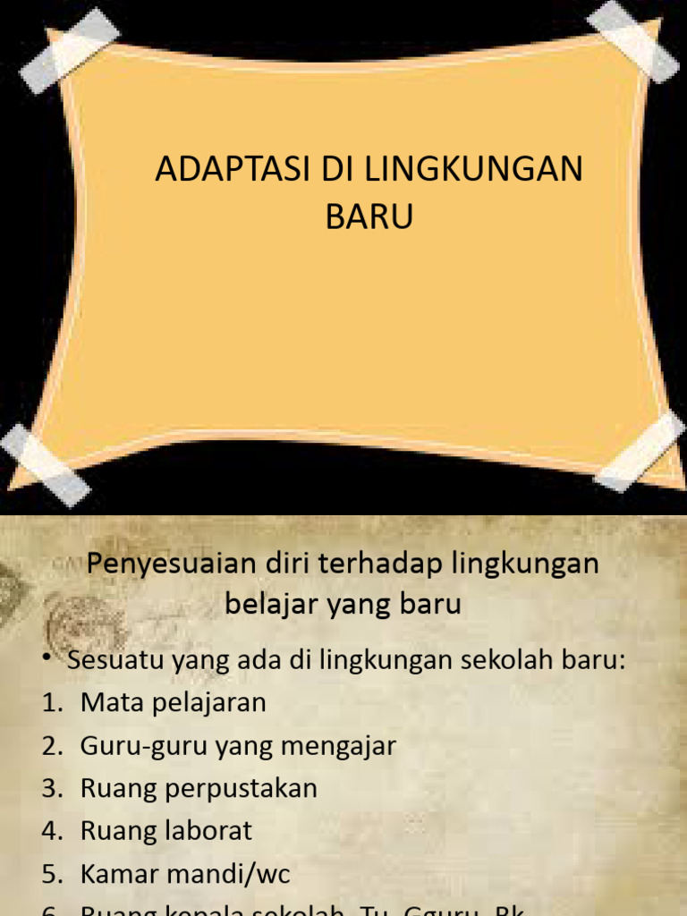 Adaptasi Di Lingkungan Baru | PDF Adaptasi Di Lingkungan Baru | PDF