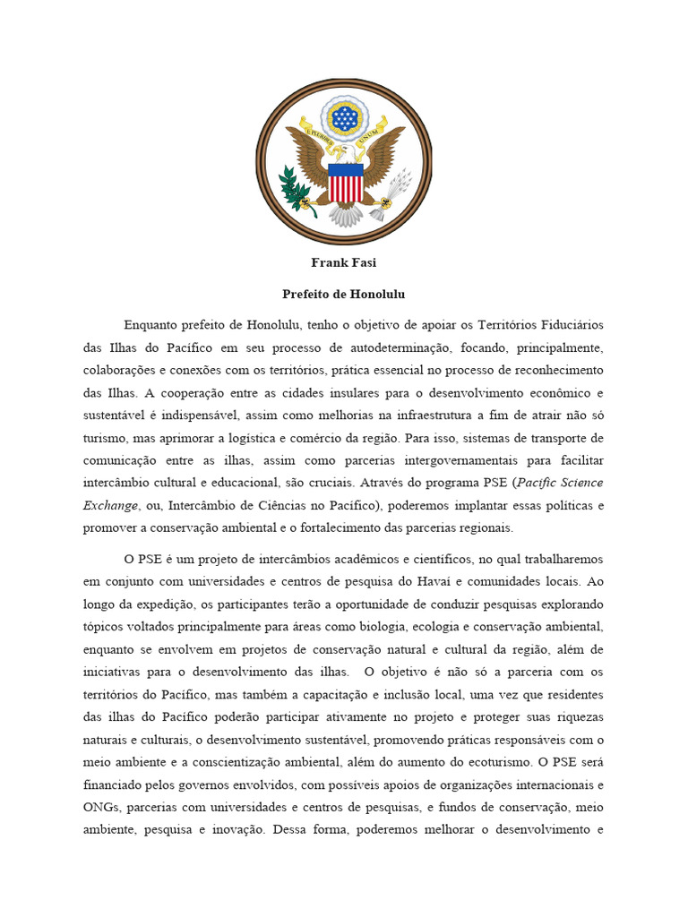 Plano de Ação - Frank Fasi | PDF | Religião e Espiritualidade