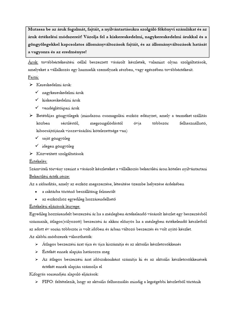 Áruk | PDF