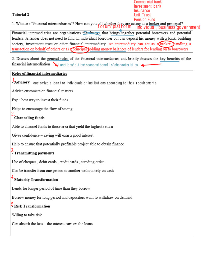 Understanding Financial Intermediaries | PDF | Financial Markets ...