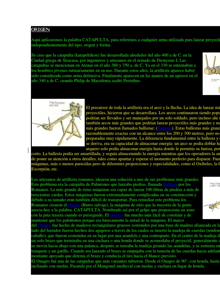 Catapulta | PDF | Cerco | Artillería
