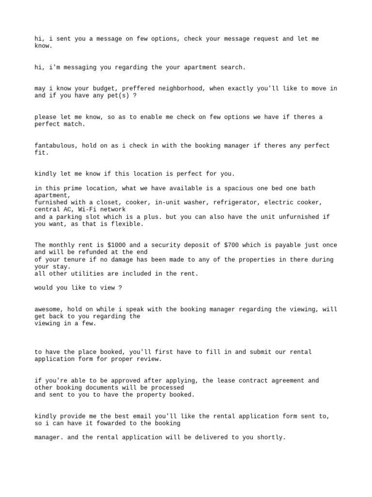 Apartment Format New | PDF | Renting