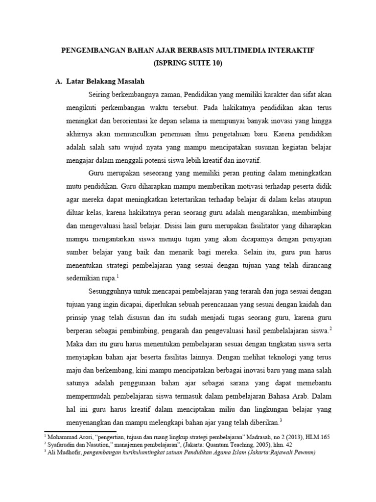 Pengembangan Bahan Ajar Berbasis Multimedia Interaktif | PDF