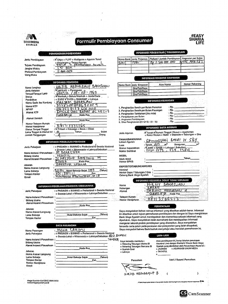 Form Permohonan | PDF