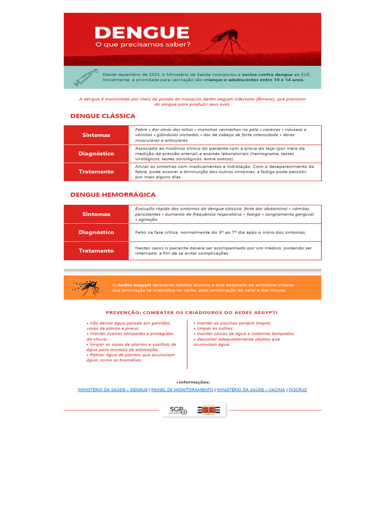 Dengue o Que Precisamos Saber | PDF | Medicina Clínica | Ciências da Saúde