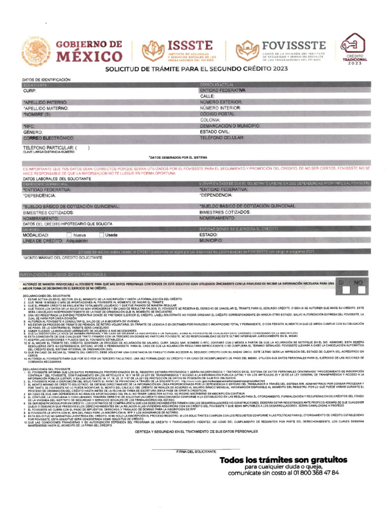 Solicitud Otorgamiento Segundo Crediito | PDF