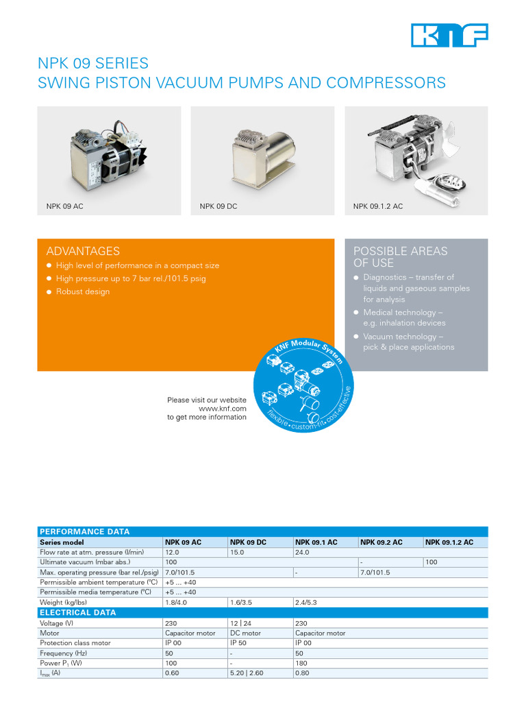 KNF Datasheet NPK 09 12-2020 Web | PDF | Alternating Current ...