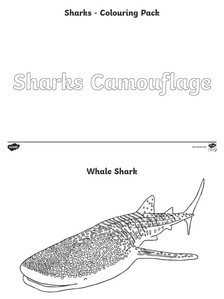 Sharks Colouring Pack for Kids | PDF | Home & Garden