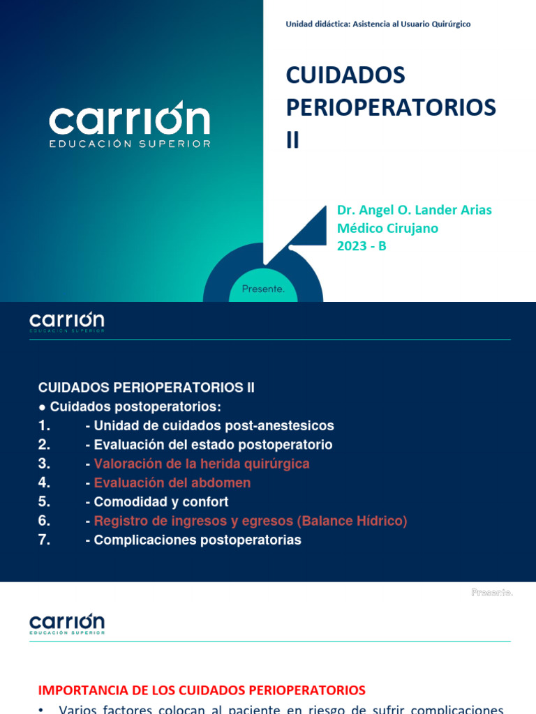 Cuidados Perioperatorios Ii | PDF | Trombosis | Tos